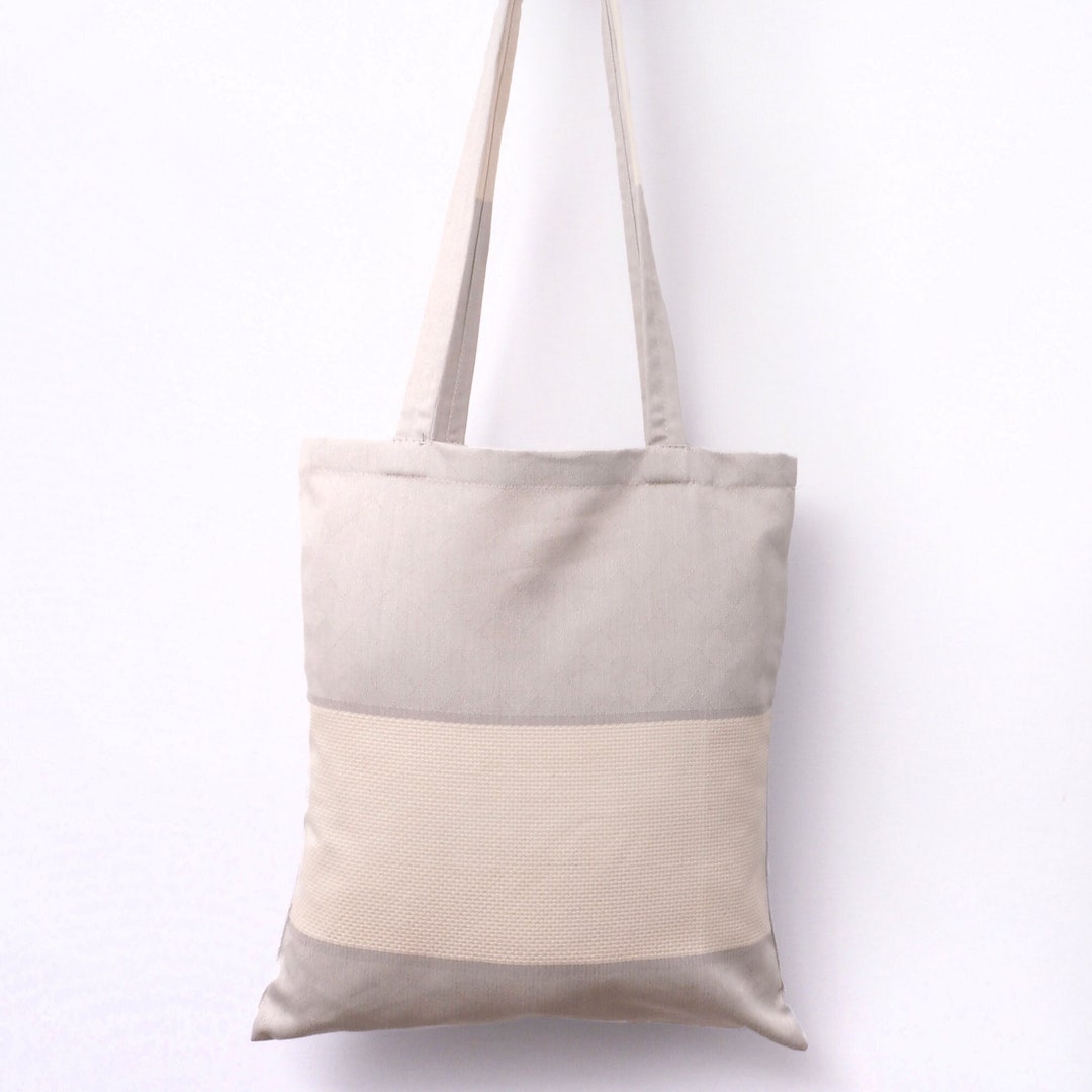 DIY Cross Stitch Grey Tote Bag With Aida Fabric, Cross Stitch Craft ...
