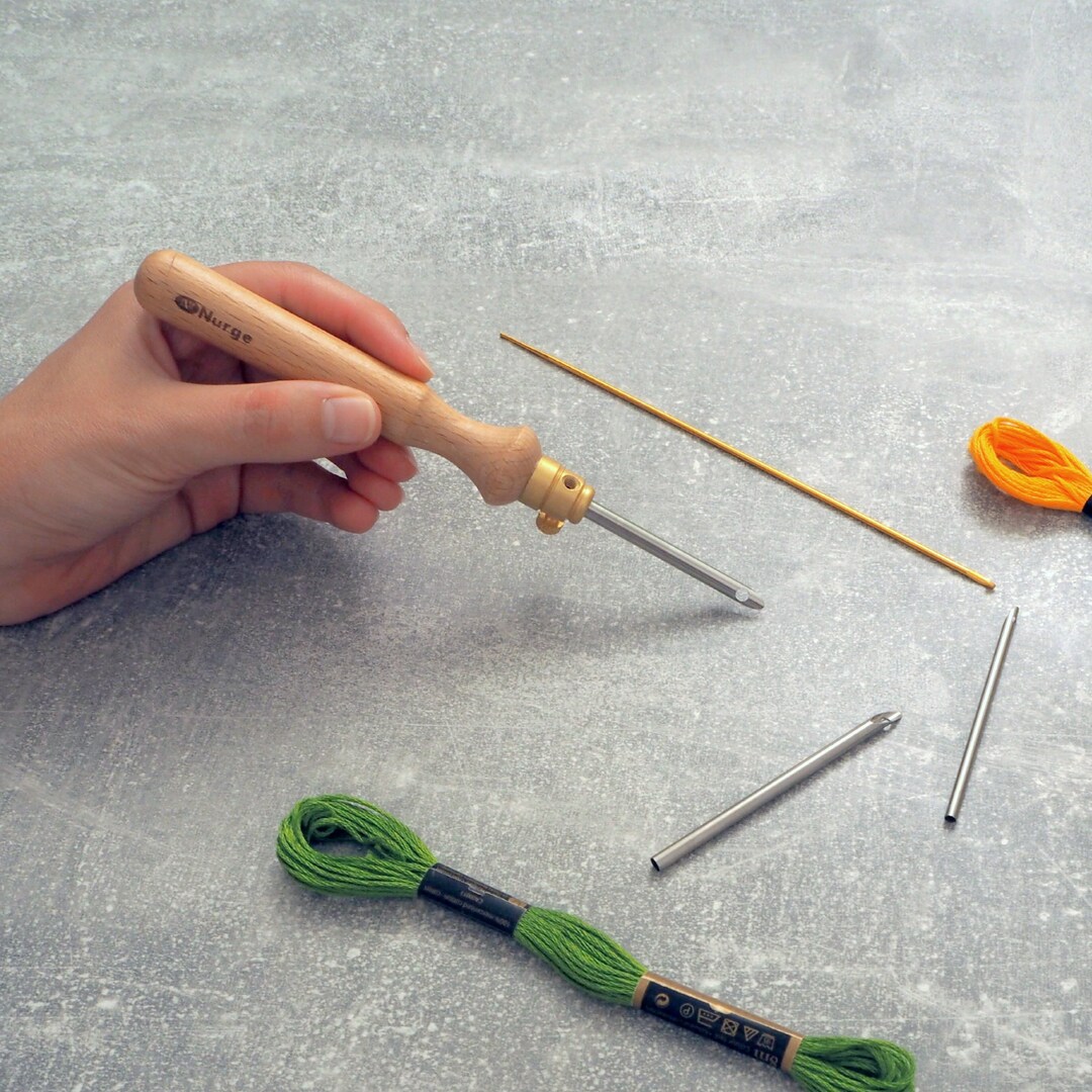 Punch Needle Tool With Needle Threader and Wooden Handle 12,5 Cm 5 Inch ...
