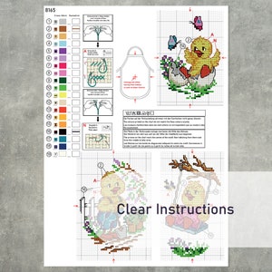 DIY Counted Cross Stitch Needlecraft Kit, Easter Chick Wine Bottle Decor, 10 X 15 Cm - Etsy