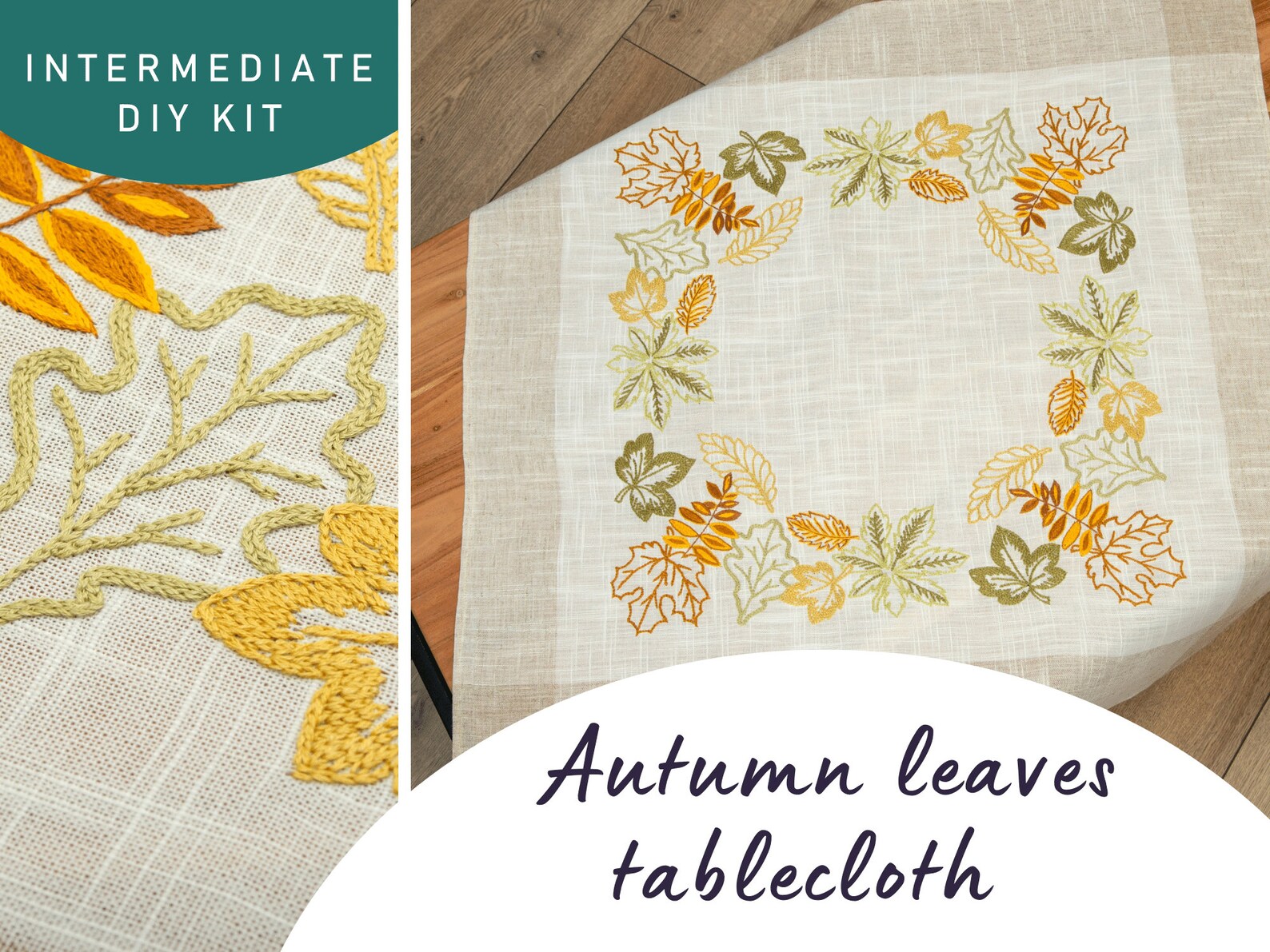 Fall Table Decor DIY Embroidery Kit First Day of Fall Table - Etsy