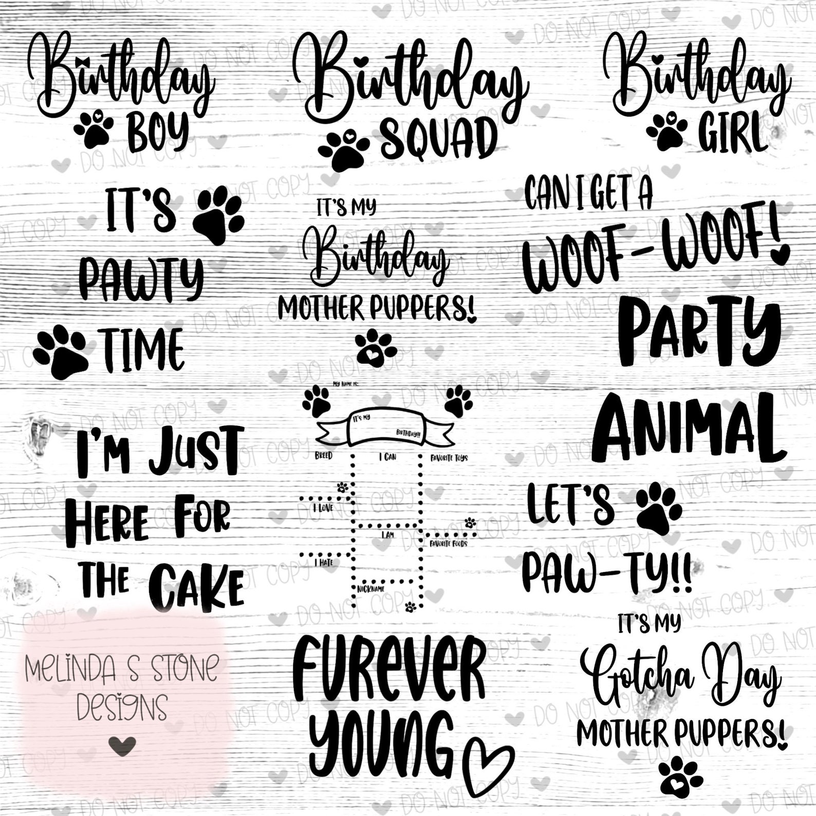 Dog Birthday Celebration Bundle SVG PNG Dog Bandana Dog Birthday ...
