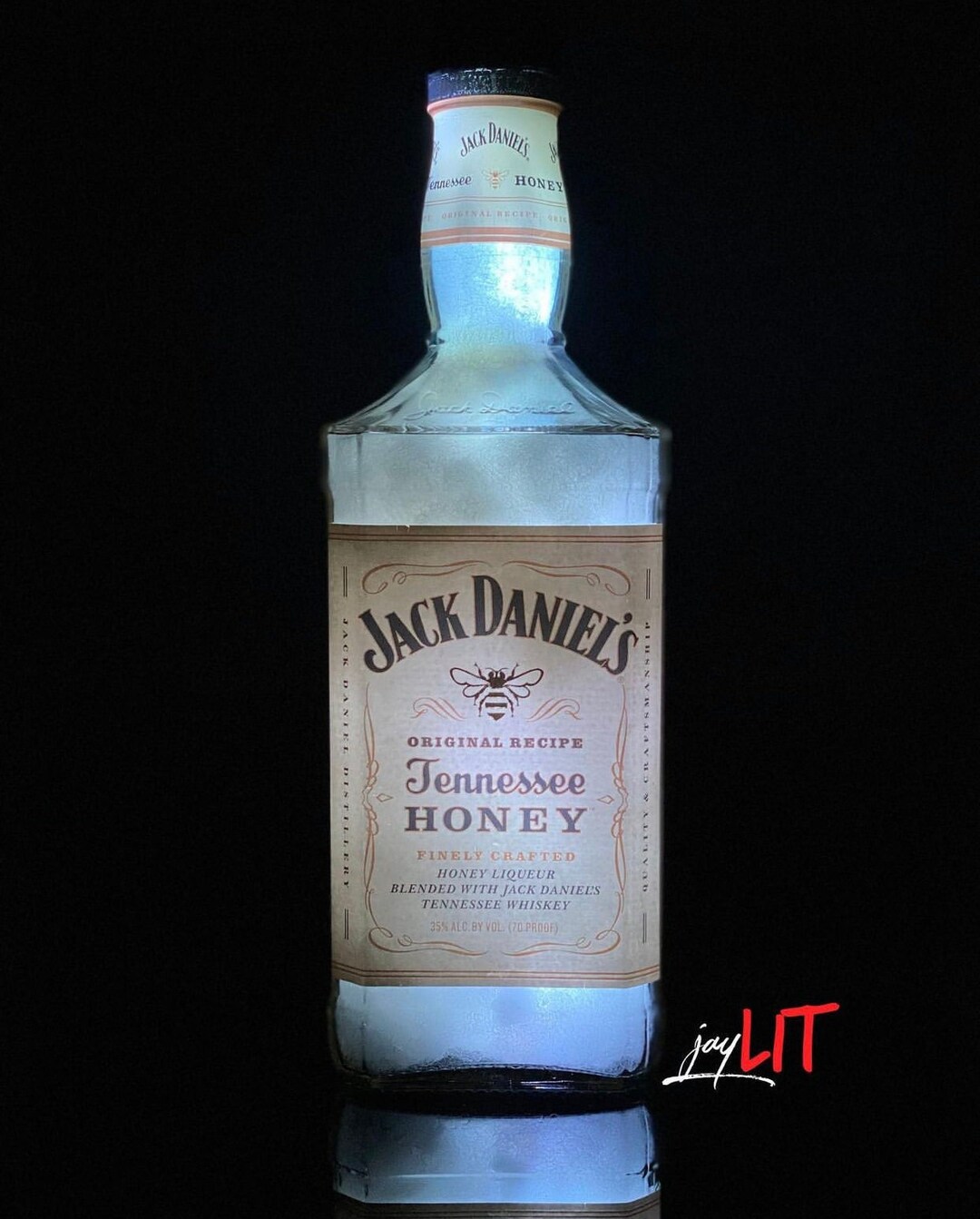Jack Daniel's Tennessee Honey Whisky 1.75L L.E.D. Bottle Lamp ...