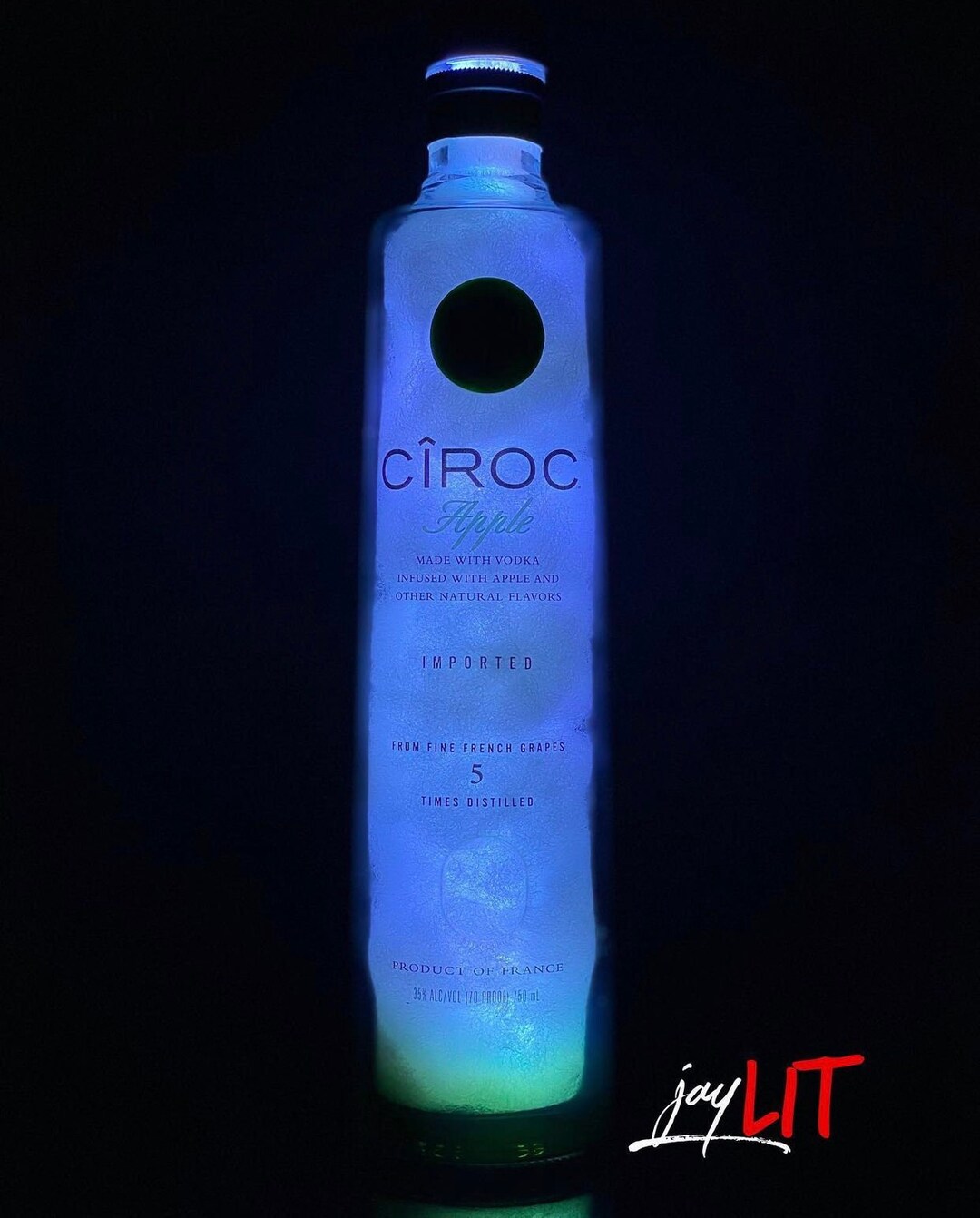 Ciroc Apple Vodka 750ML L.E.D. Bottle Lamp Controlled by Your Smart ...