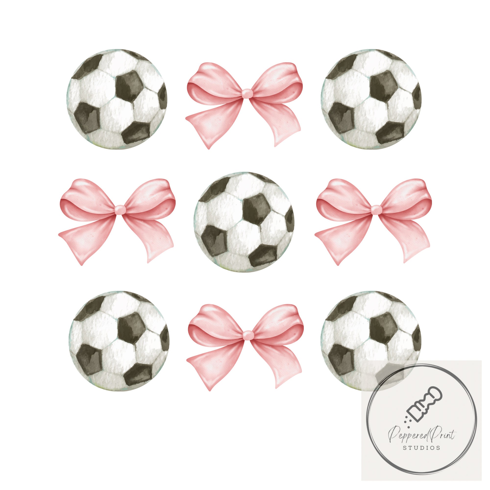 Coquette Soccer Balls and Bows Png, Soccer Mom Png, Sports Mom, Soccer ...