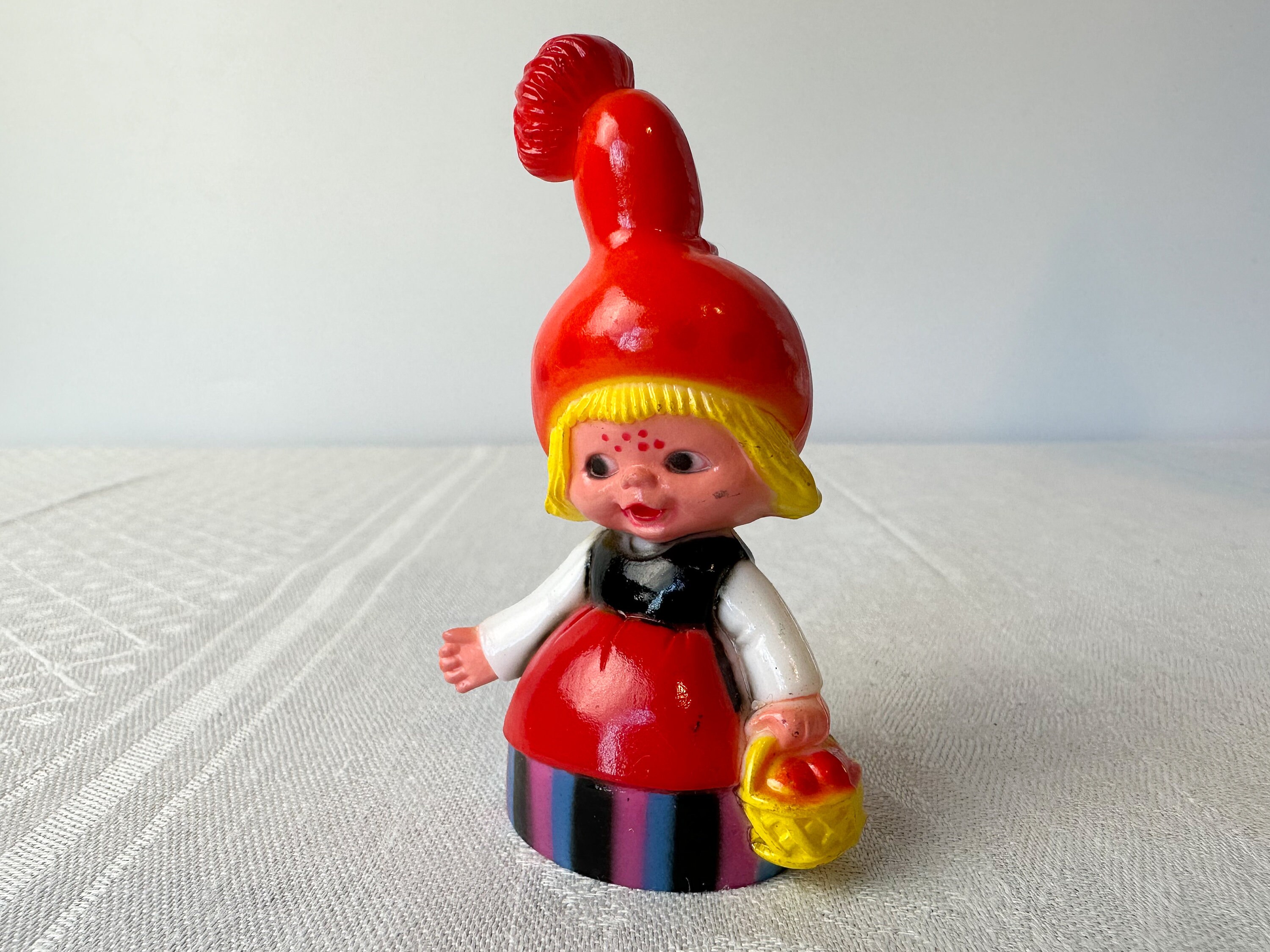 Karen Kjaersgaard Denmark Cute Vintage Plastic Christmas Gnome Figurine ...