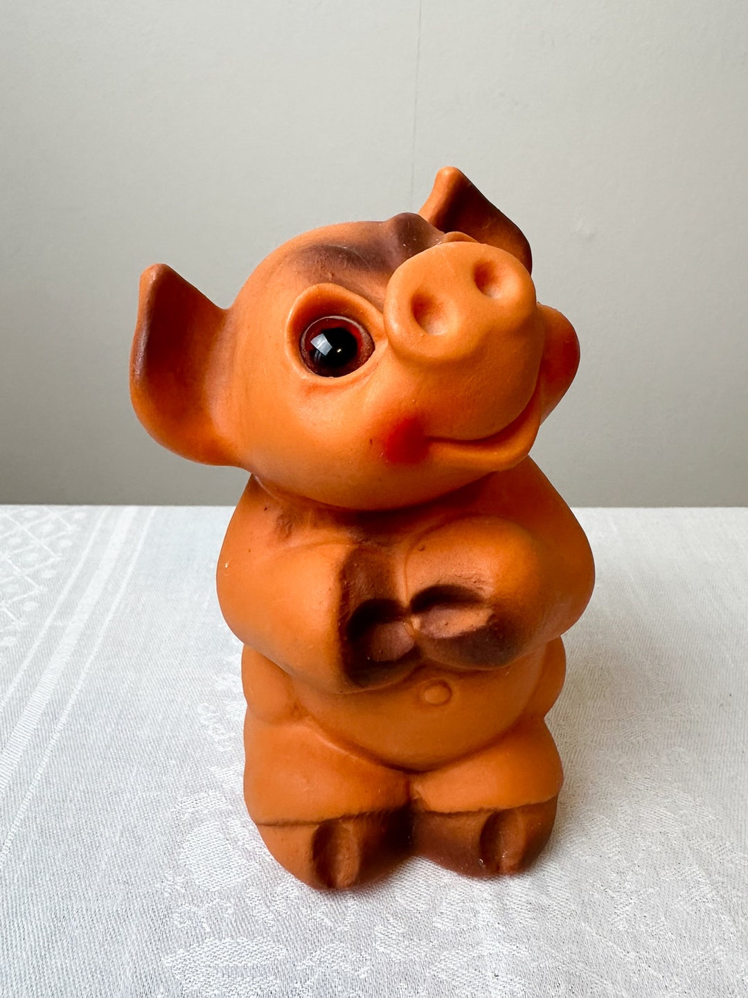 Vintage Thomas Dam Denmark Pig Piggy Bank Money Bank Troll Pig Hornsyld ...