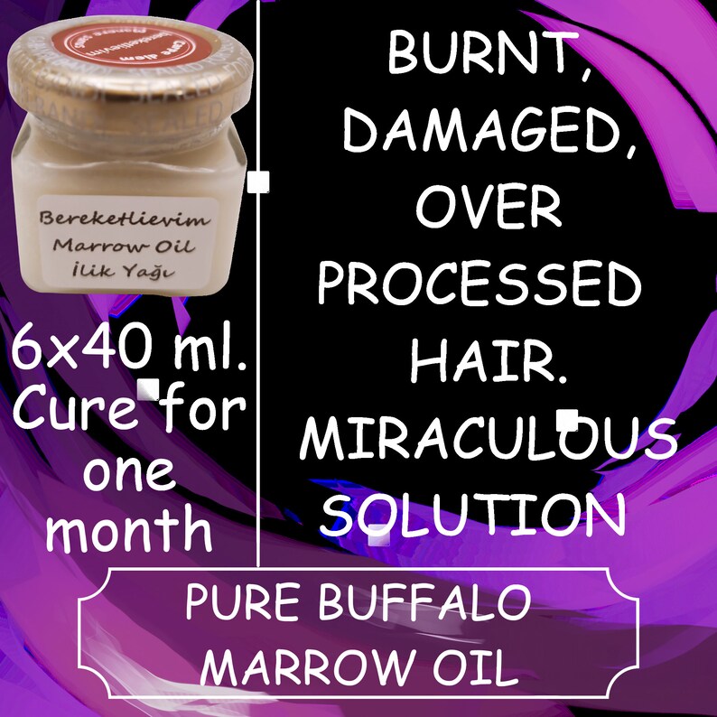 Pure Buffalo Marrow Oil 6 X 40 Ml Set, Natural Collagen, Hair Care and ...