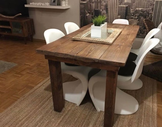 100 handmade solid wood dining table
