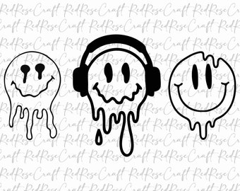 Droopy Smiley Face Svg - Etsy Canada