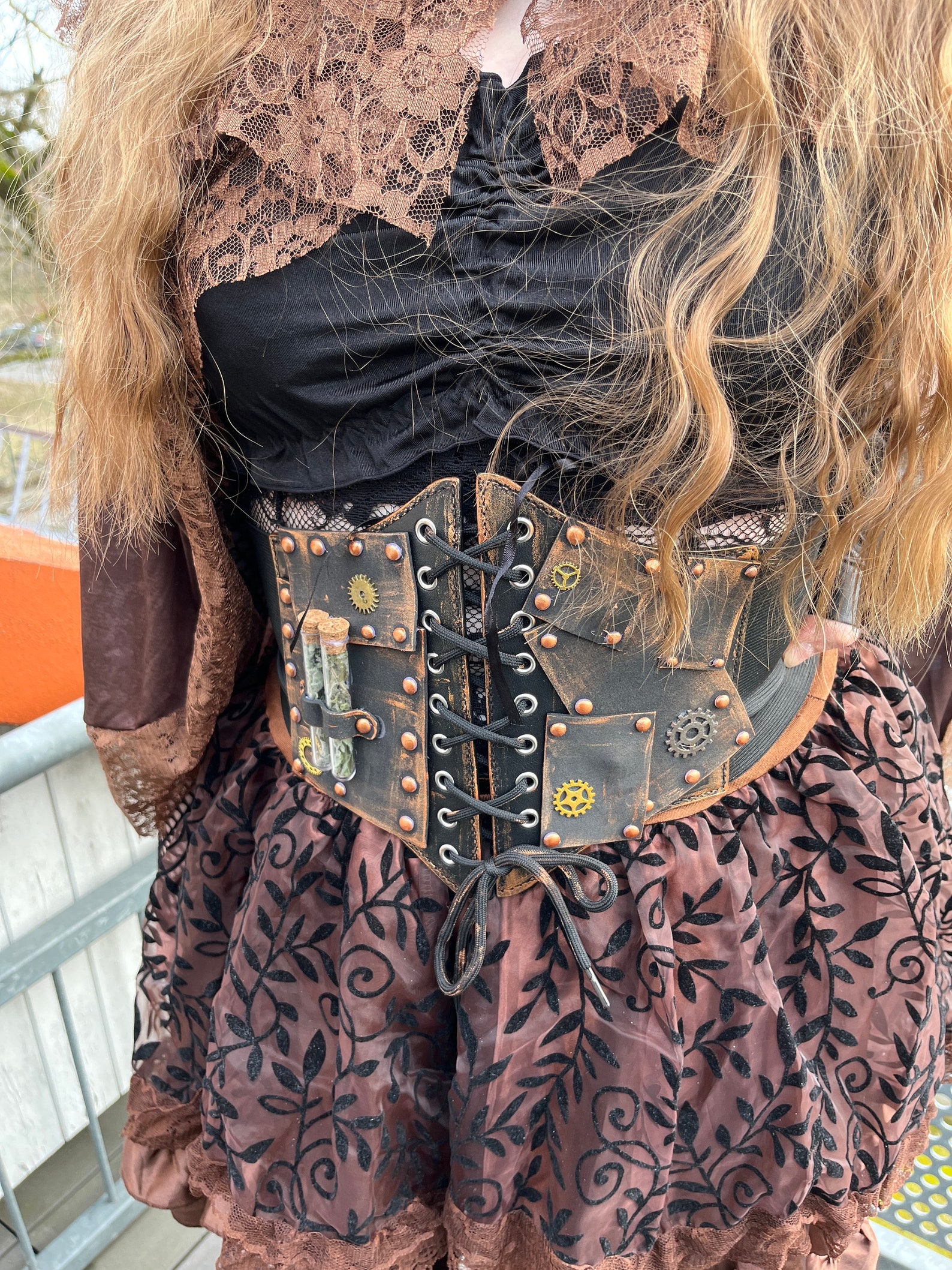 Steampunk Corset Corsage, Costume Cosplay Halloween Carnival Convention ...