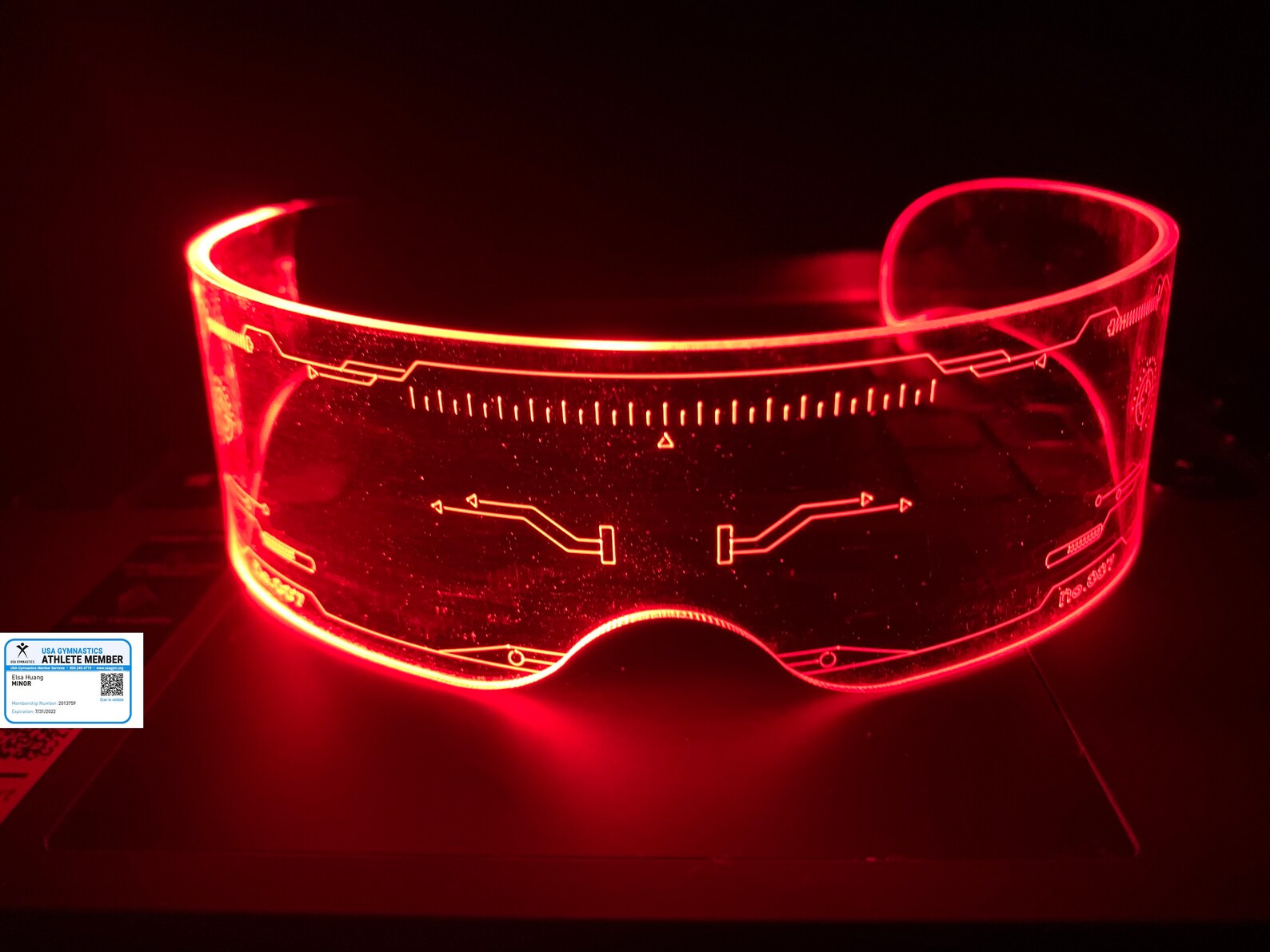 Rave Neon LED Light up Glasses Cyberpunk Goggles Electronic Lights ...