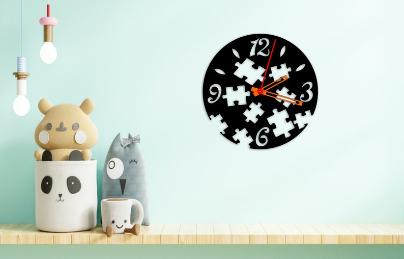 Wall Clock Puzzle Laser Cut Dxf Glowforge Svg Xtool D1 CNC - Etsy