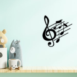Music Note Laser Cut Glowforge Svg Xtool D1 File Wall Art Decor Pattern ...