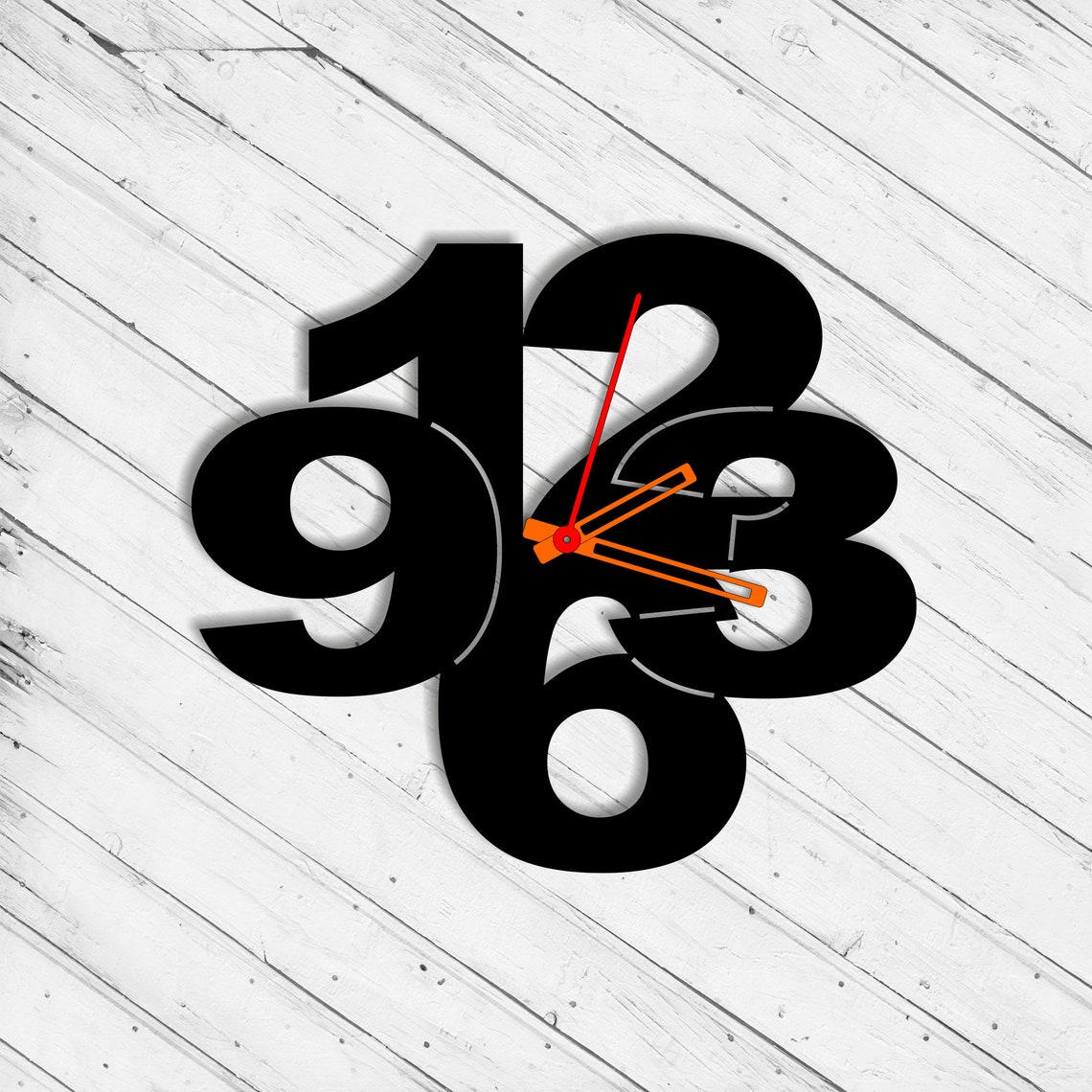 Number Wall Clock Laser Cut Dxf Glowforge Svg CNC Cutting | Etsy