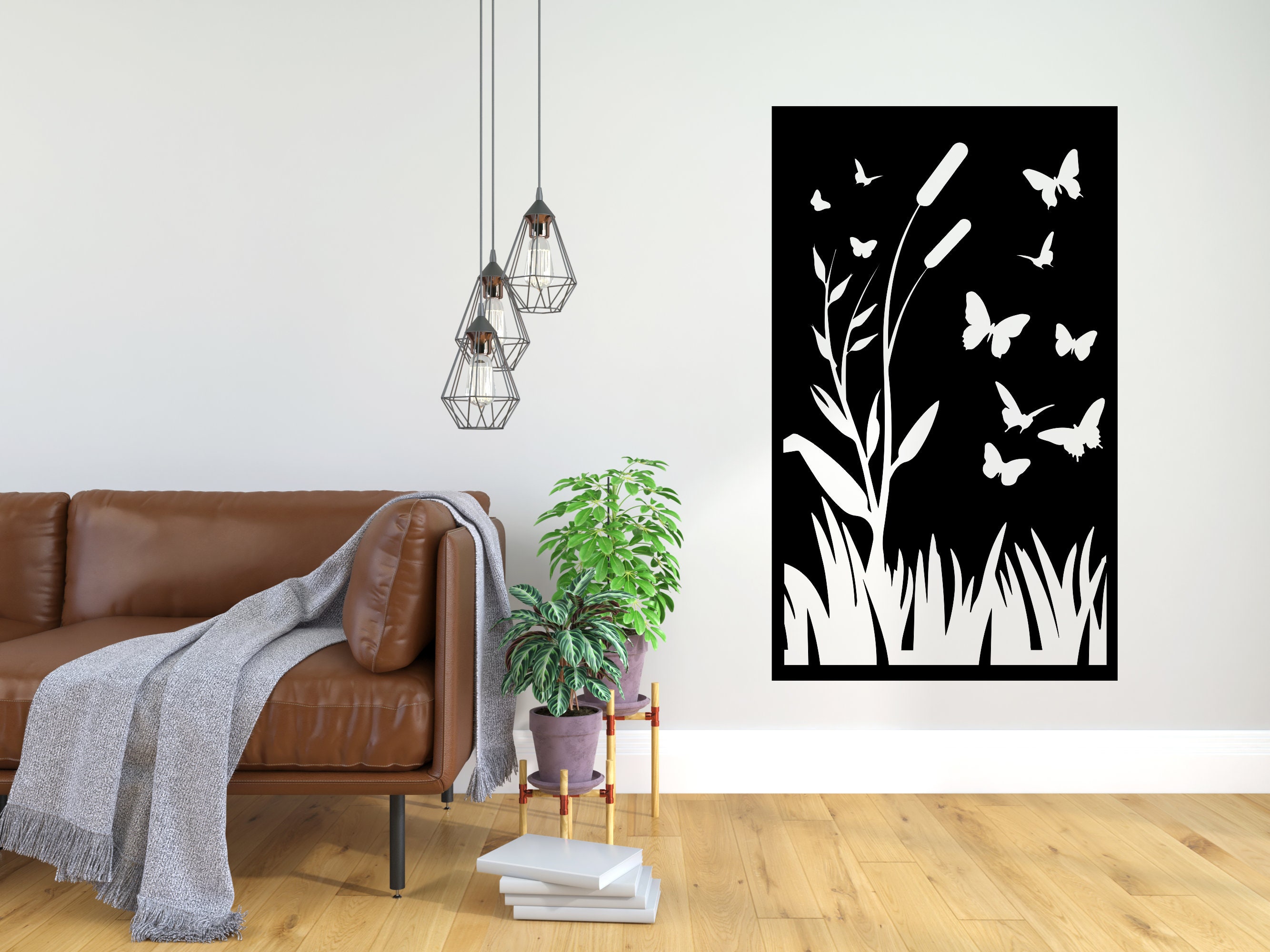 Mariposa corte láser Dxf Glowforge Svg xTool D1 pared arte - Etsy España