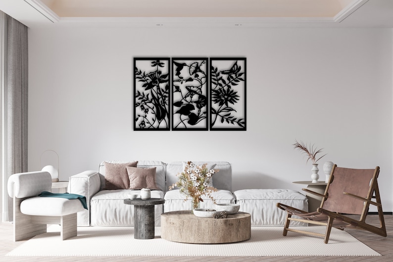 Flower Panel Wall Art Decor Laser Cut Dxf Glowforge Svg Xtool - Etsy