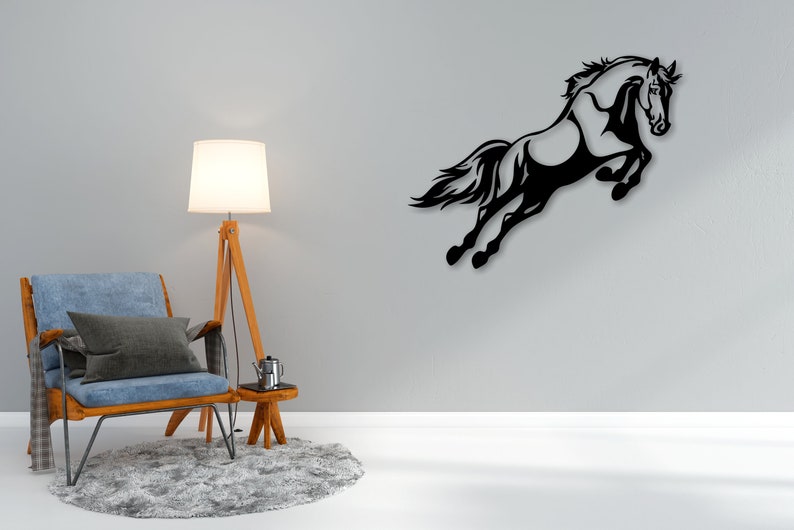 Fichier Dxf Glowforge Svg xTool découpé au laser cheval art mural ...