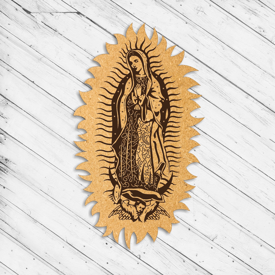 Lady Guadalupe Wall Art Decor Laser Cut Dxf Glowforge Svg Xtool D1 CNC ...