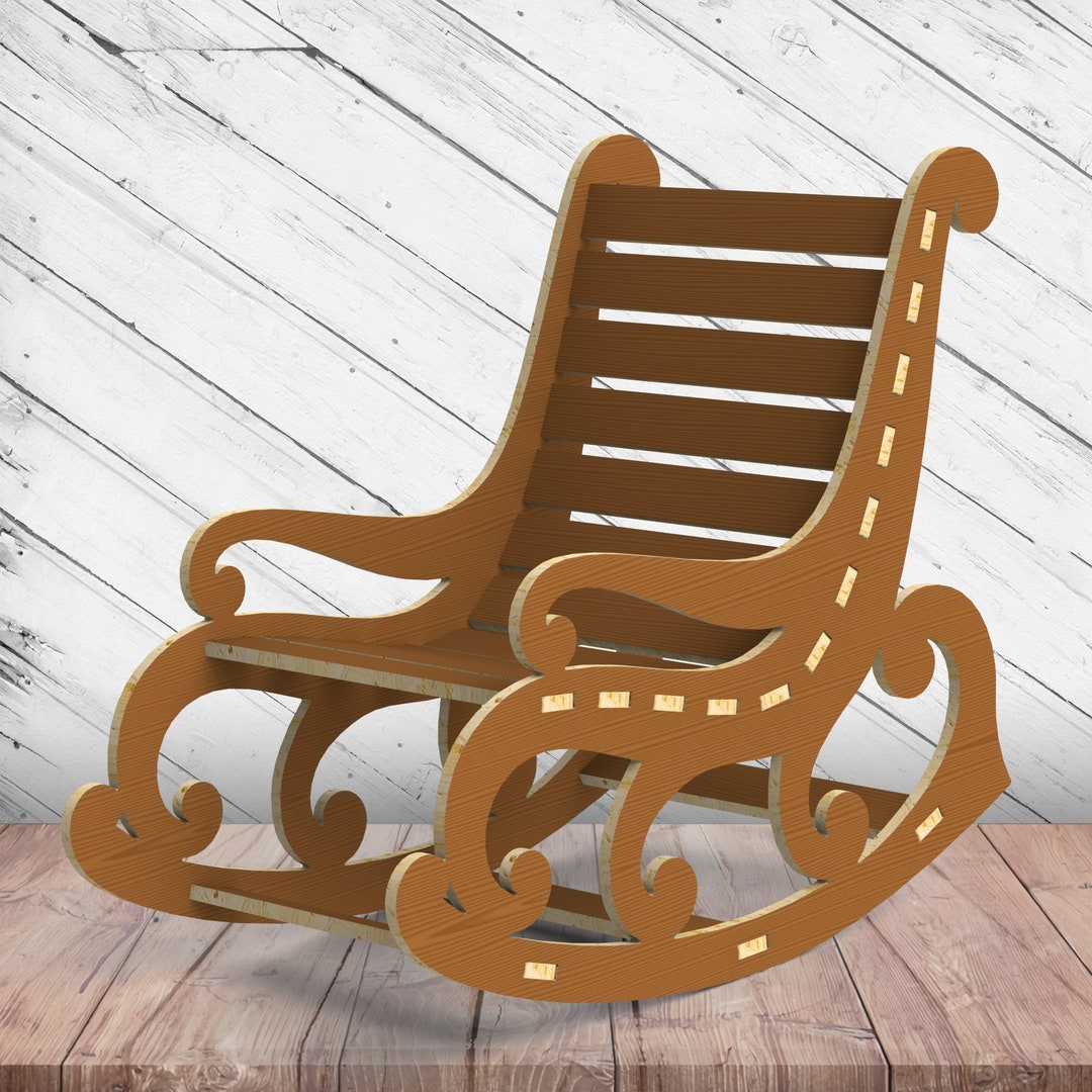 Decorative Rocking Chairs CNC Router Cutting Plan Template Instant ...