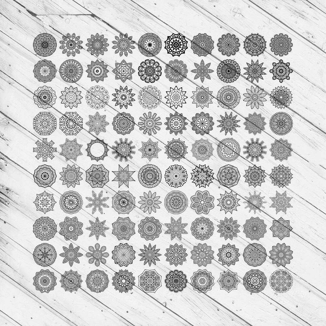 Mandala Mega Bundle Laser Cut Dxf Glowforge Svg File Cricut Silhouette ...