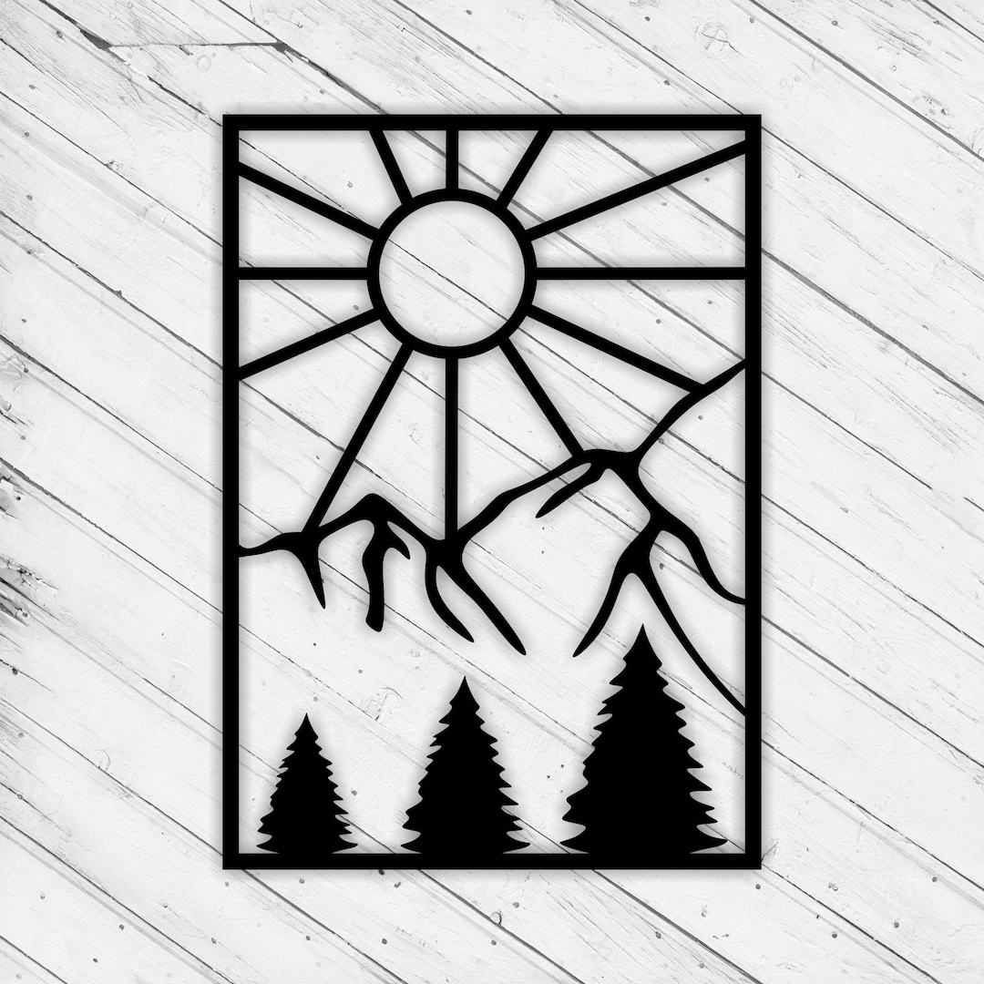 Day and Night Laser Cut Dxf Glowforge Svg File CNC Router Wall Art ...
