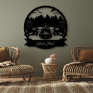 Campfire Wall Art Decor Laser Cut Dxf Glowforge Svg D1 CNC Router ...