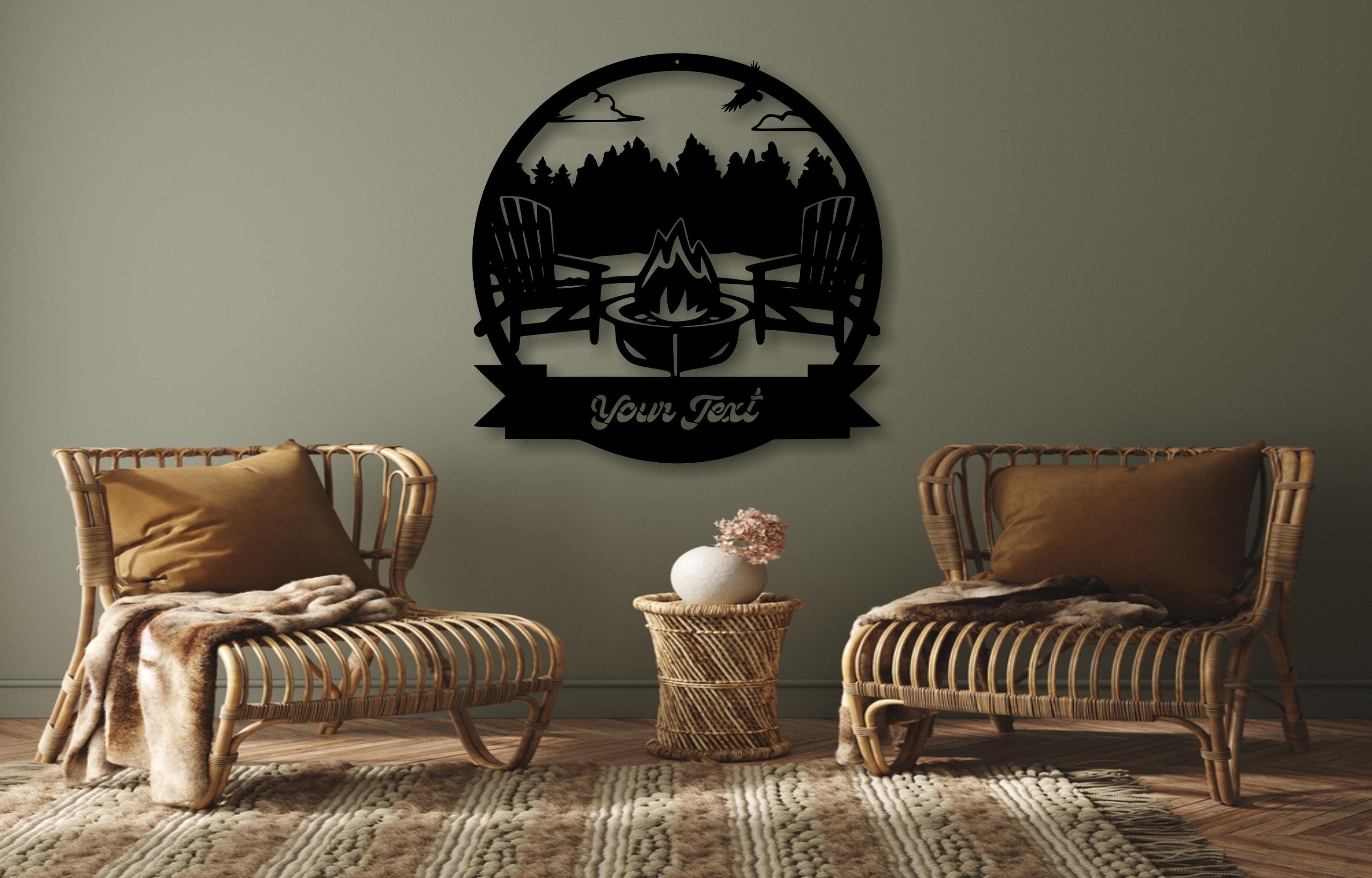 Campfire Wall Art Decor Laser Cut Dxf Glowforge Svg D1 CNC Router ...