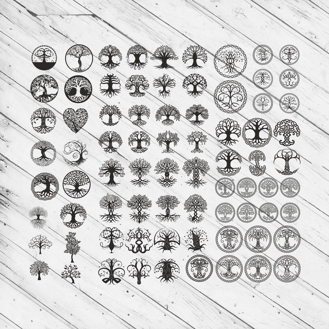 Tree of Life Bundle Laser Cut Dxf Glowforge Svg Engraving File - Etsy