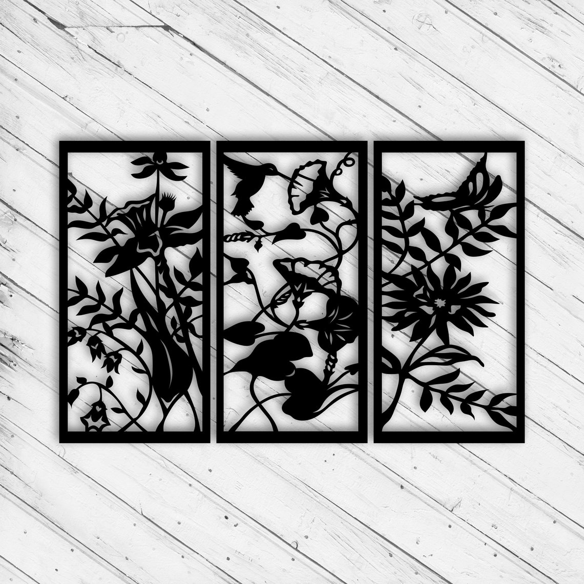 Flower Panel Wall Art Decor Laser Cut Dxf Glowforge Svg Xtool - Etsy