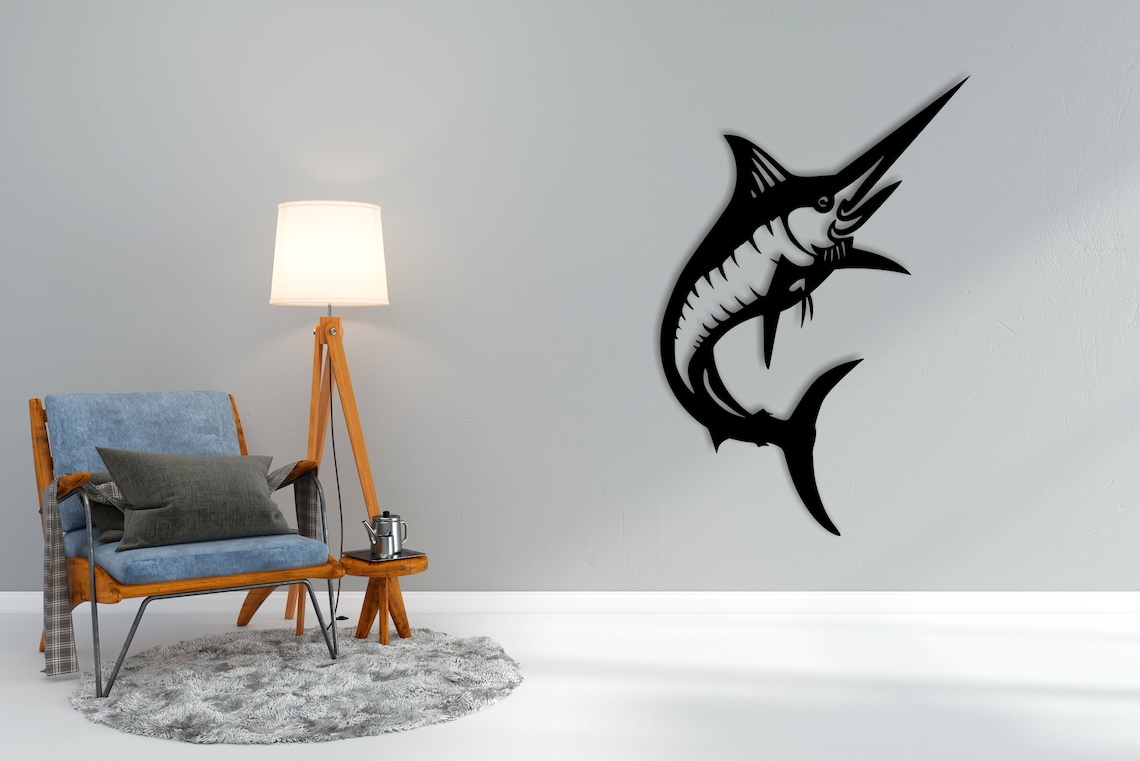 Sword Fish Wall Art Decor Laser Cut Dxf Glowforge Svg Xtool - Etsy