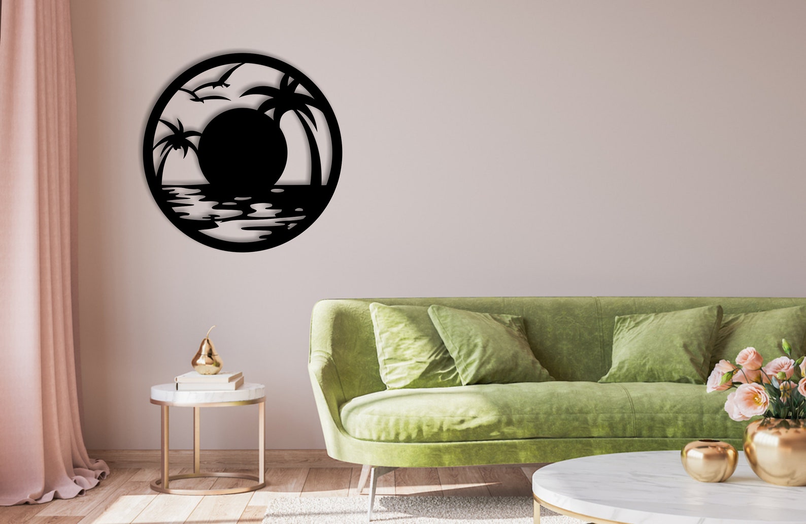Sun Set Laser Cut Dxf Glowforge Svg Xtool D1 Wall Art Decor Pattern CNC ...