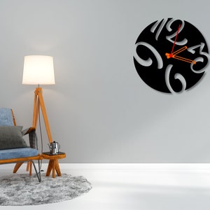 Modern Wall Clock Laser Cut Dxf Glowforge Svg Xtool D1 CNC Cutting ...