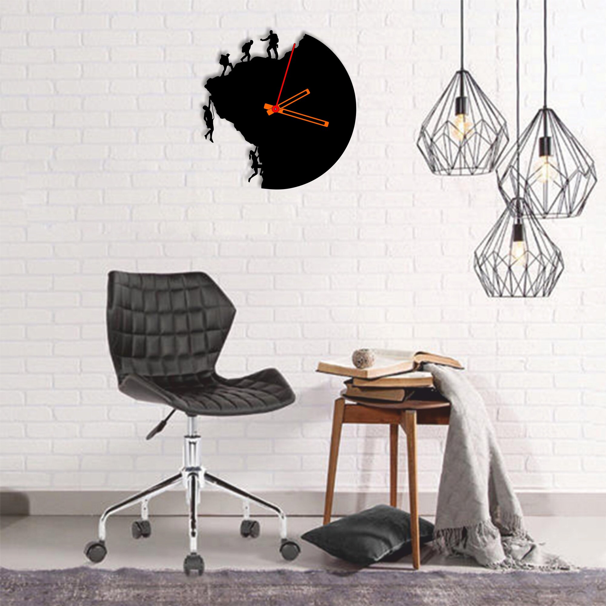 Wall Clock Climbers Laser Cut Dxf Glowforge Svg Xtool D1 CNC Cutting ...