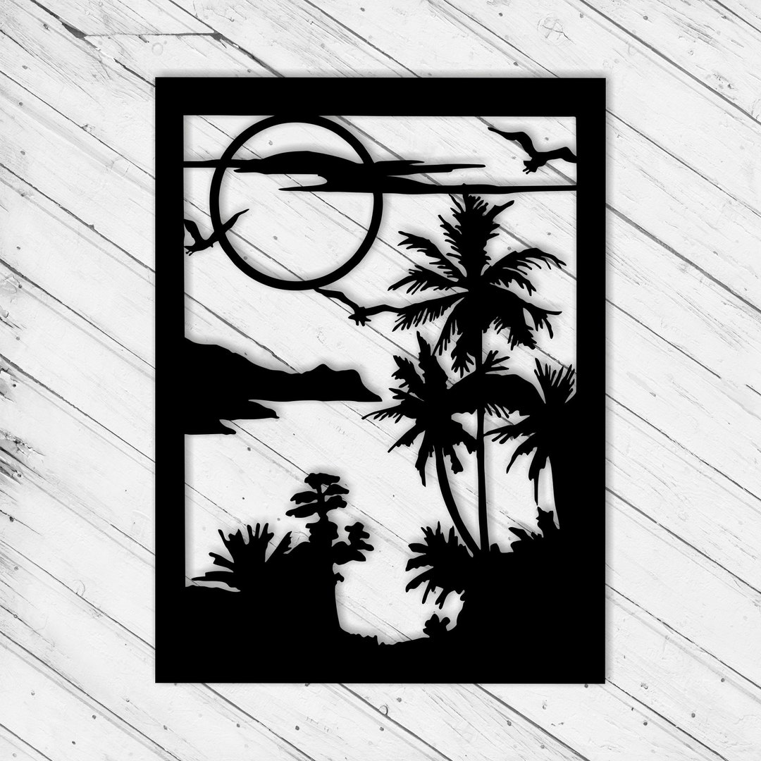 Landscape Wall Art Decor Laser Cut Dxf Glowforge Svg Xtool CNC Router ...