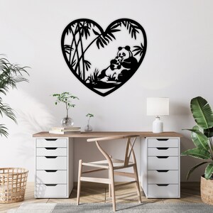 Panda Wall Art Decor Laser Cut Dxf Glowforge Svg Xtool CNC Router ...