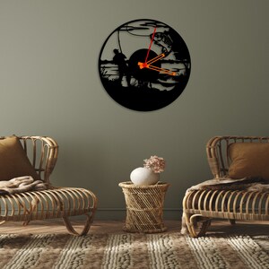 Wall Clock Fishing Laser Cut Dxf Glowforge Svg Xtool D1 CNC Cutting ...
