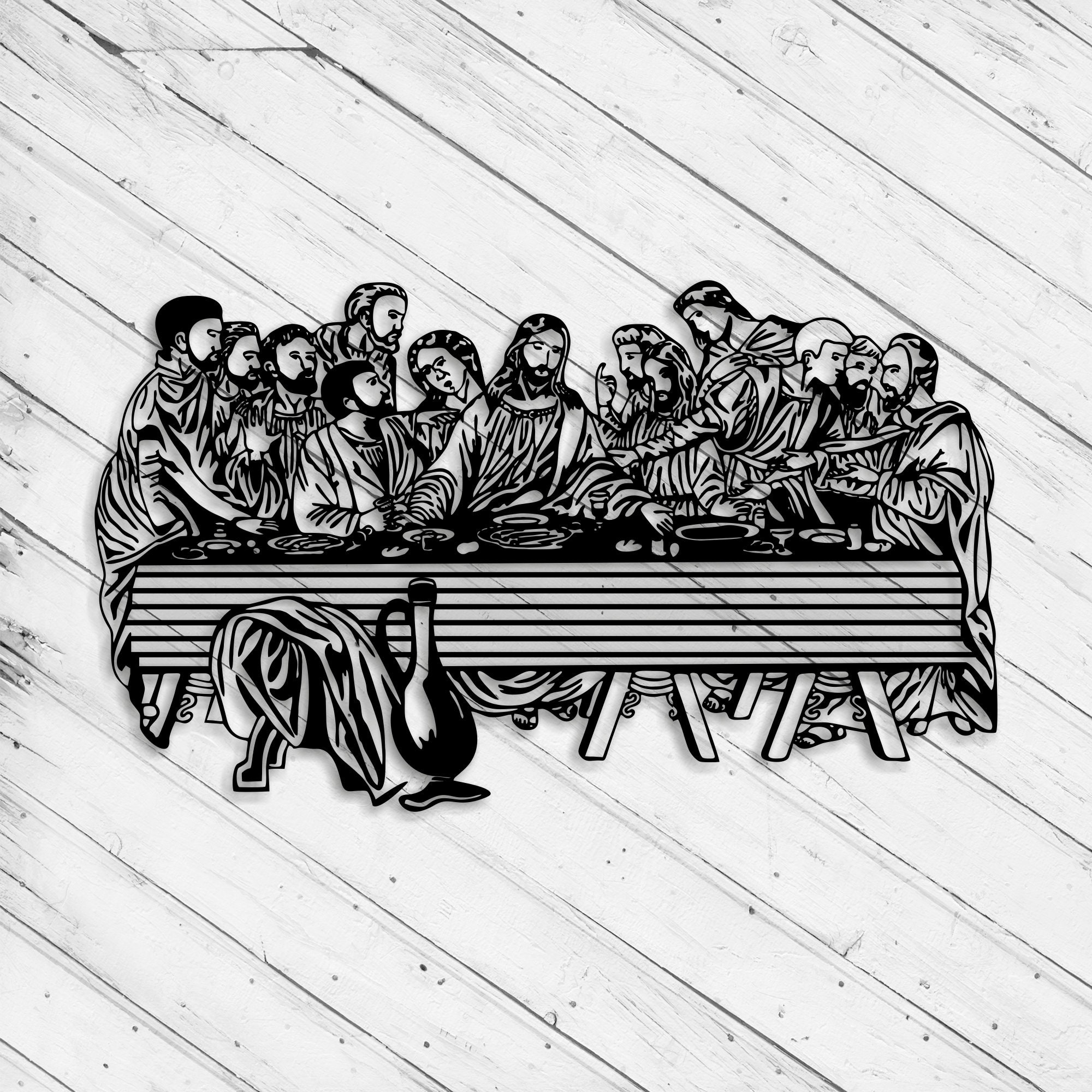 Last Supper Wall Art Decor Laser Cut Dxf Glowforge Svg Xtool Etsy