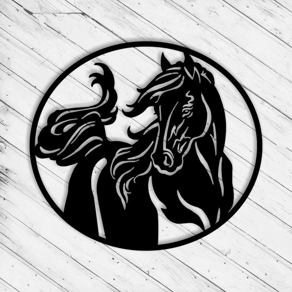 Horses Wall Art Free DXF Files For Laser Engraving, 41% OFF