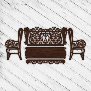 Decorative Bench CNC Router Cutting Plan Svg Dxf Template Instant ...