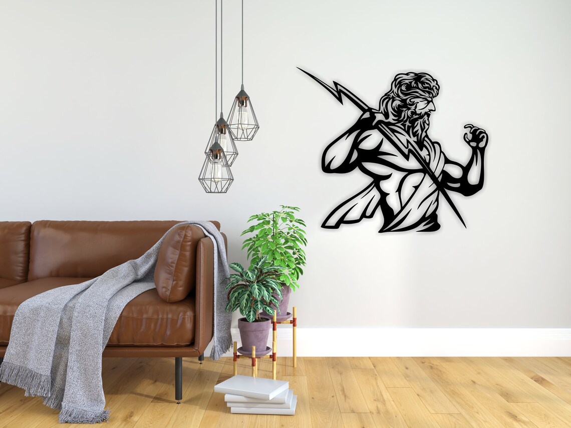 Zeus Wall Art Decor Pattern Laser Cut Dxf Glowforge Svg Xtool D1 File ...