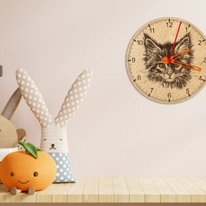 Wall Clock Cute Cat Laser Cut Dxf Glowforge Svg Xtool D1 CNC Cutting ...