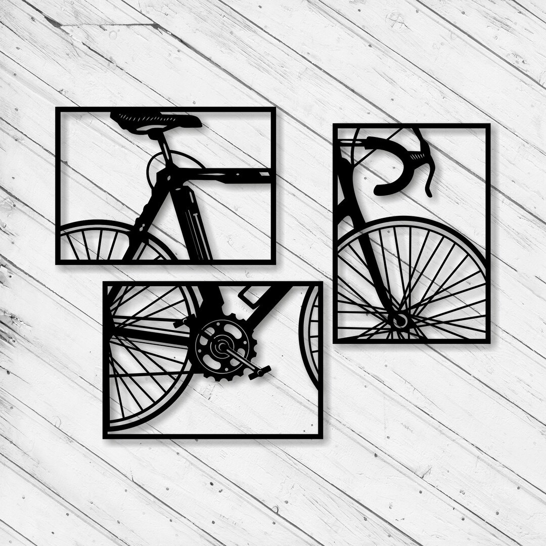 Bicycle Wall Art Decor Laser Cut Dxf Glowforge Svg Xtool D1 CNC Router ...