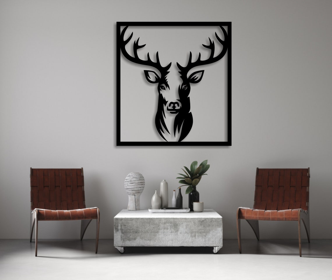 Deer Laser Cut Dxf Glowforge Svg Xtool D1 File Wall Art Decor - Etsy