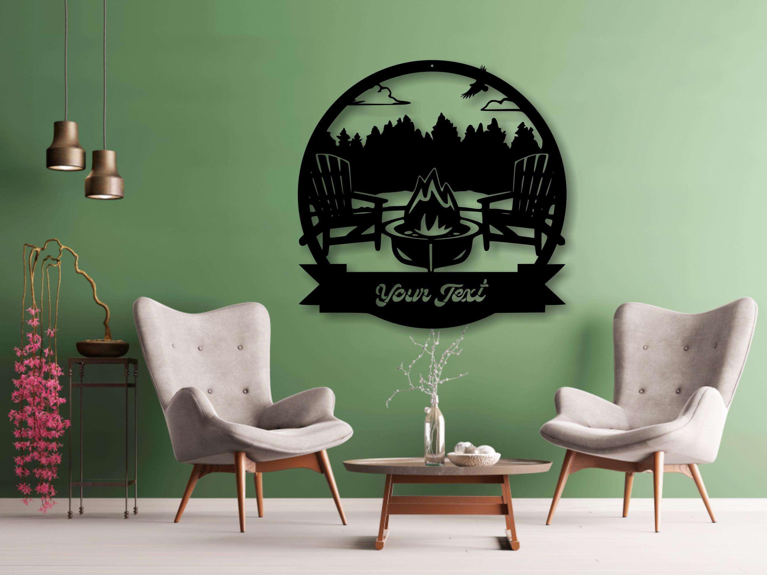 Campfire Wall Art Decor Laser Cut Dxf Glowforge Svg D1 CNC Router ...