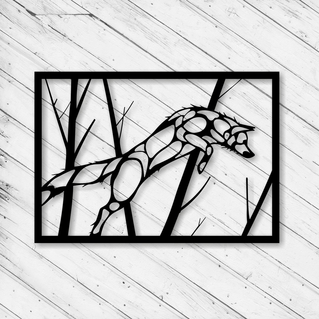 Wolf Wall Art Laser Cut Files Art Decor Laser Cut Dxf Glowforge Xtool ...