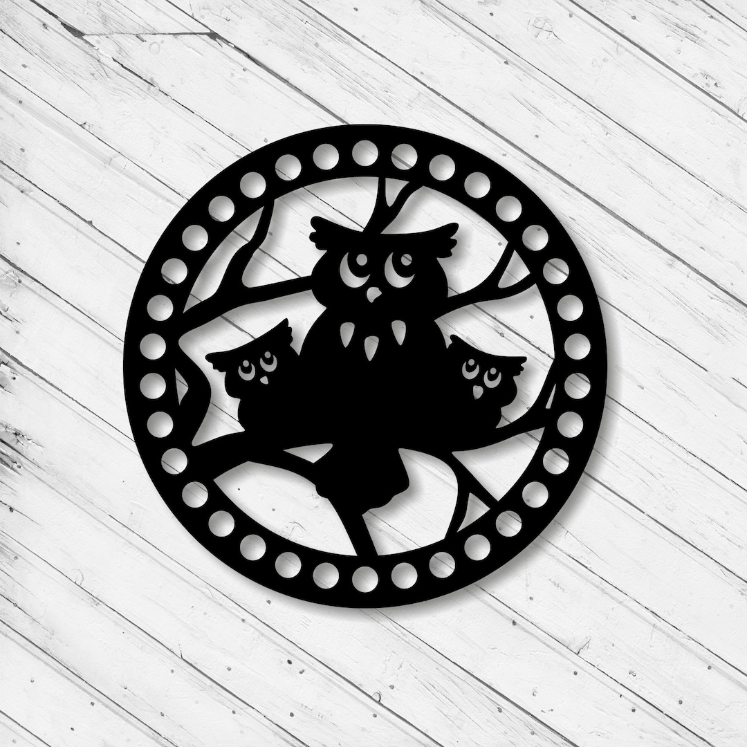 Owl Decor Laser Cut Dxf Glowforge Svg File CNC Cutting Router Wall Art ...