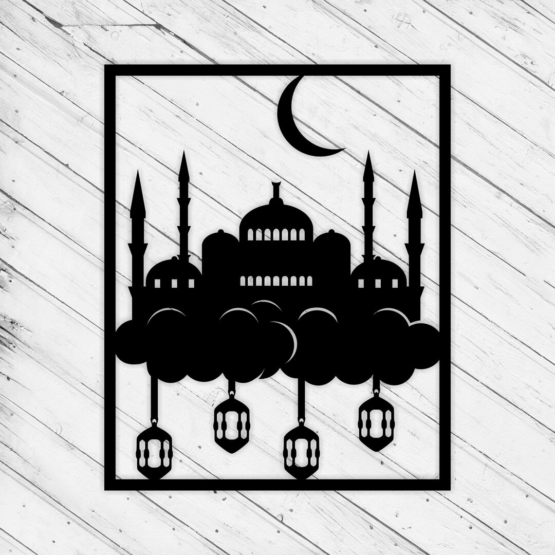 Mosque Laser Cut Dxf Glowforge Svg File CNC Router Wall Art Decor ...