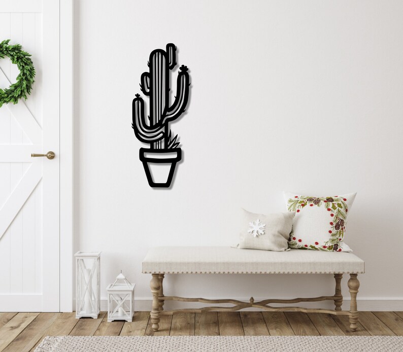 Cactus Laser Cut Dxf Glowforge Svg File CNC Router Wall Decor Cricut ...