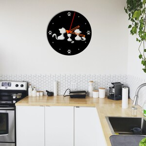 Wall Clock Kitty Cat Laser Cut Dxf Glowforge Svg Xtool D1 CNC Cutting ...