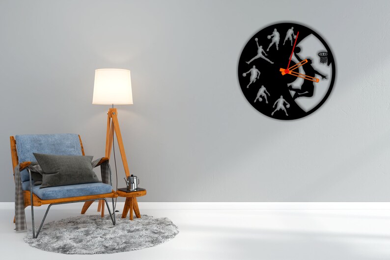 Wall Clock Basketball Laser Cut Dxf Glowforge Svg Xtool D1 CNC Cutting ...